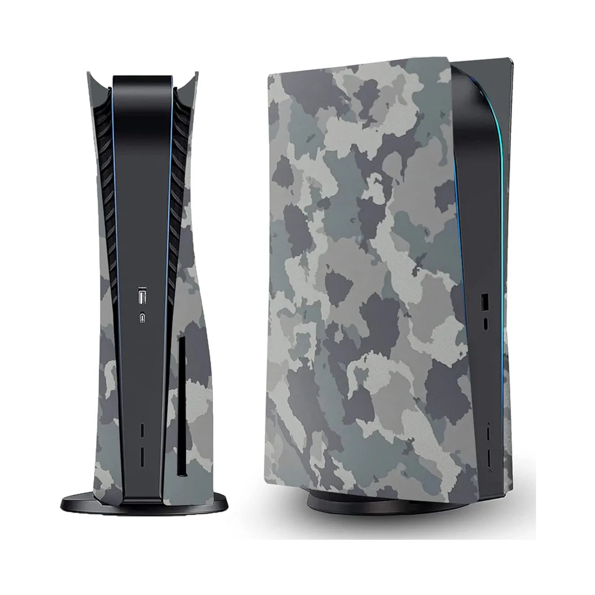 PS5 PlayStation 5 Console plates | Covers – Gray Camouflage (For PS5 D
