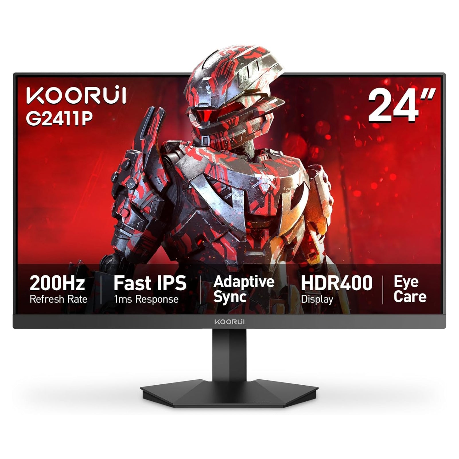 KOORUI G2411P 24" Fast IPS 200Hz FHD HDR400 Display Gaming Monitor